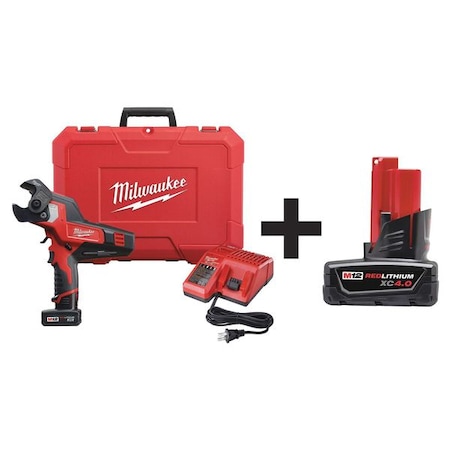 Milwaukee Tool Cordless Cable Cutter Kit, Battery Included, 12 V, Li ...