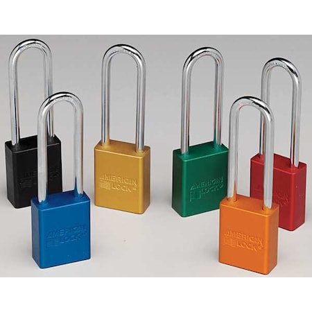 Zoro Select Keyed Padlock, Extended, Rectangular Aluminum Body ...