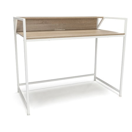 Ofm Computer Desk with Shelf White Natural ESS-1003-WHT-NAT | Zoro