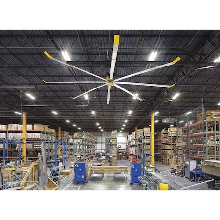 Big Ass Fans Ceiling Fan, 144" Blade Dia., 3ph Phase, 200 to 250 V AC F ...