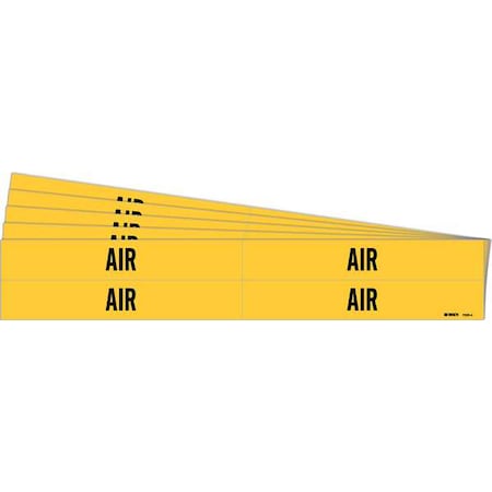 Brady Pipe Marker, Adhesive, Black, Air, PK5, 7005-4-PK 7005-4-PK | Zoro