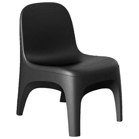 Cortech Armless Chair, Black Seat, 22 in W 26 in L 32 in H ...