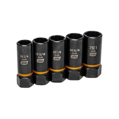 Gearwrench 5 Piece 1/2" Drive Bolt Biter™ Deep Extraction Socket Set ...