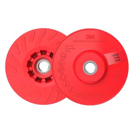 3M Fiber Disc Backup Pad, 4 1/2 in Dia, PK10 88655 | Zoro