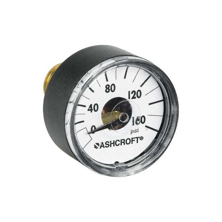 Ashcroft Pressure Gauge, 0 to 100 psi, 7/8 in Dial, 1/8 in NPT, Back ...