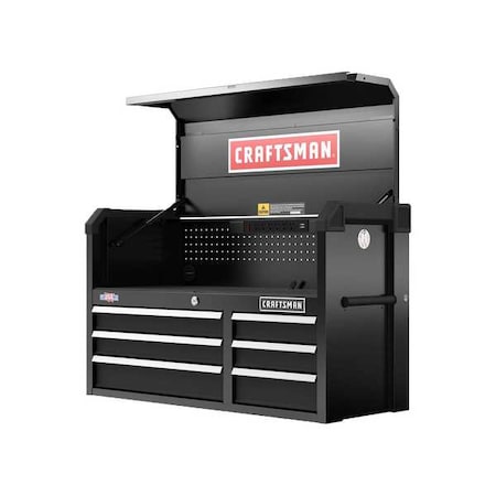 Craftsman S2000 Tool Chest W/ Light & Divider, 6 Drawer, Black, 44 in W ...