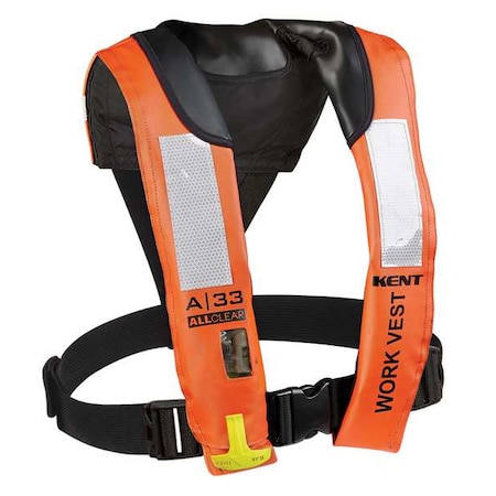 Kent Safety Flotation Work Vest, UNIV, 35lb, CO2, OR 134402-200-004-21 ...