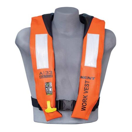 Kent Safety Flotation Work Vest, UNIV, 35lb, CO2, OR 134402-200-004-21 ...