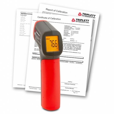 Triplett Infrared Thermometer, Fixed 0.95, -4 Degrees to 752 Degrees F ...