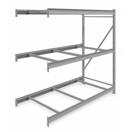 Tennsco Add-On Bulk Storage Rack, 36 in D, 72 in W, 3 Shelves, Gray ...