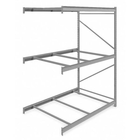 Tennsco Add-On Bulk Storage Rack, 48 in D, 72 in W, 3 Shelves, Gray ...