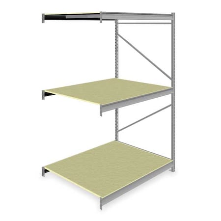 Tennsco Add-On Bulk Storage Rack, 48 in D, 60 in W, 3 Shelves 6940 | Zoro