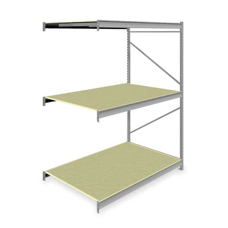 Tennsco Add-On Bulk Storage Rack, 48 in D, 72 in W, 3 Shelves 6940 | Zoro