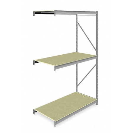 Tennsco Add-On Bulk Storage Rack, 36 in D, 72 in W, 3 Shelves, Gray ...