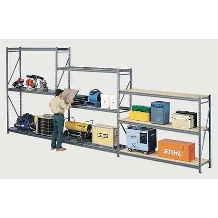 Tennsco Starter Bulk Storage Rack, 24 in D, 72 in W, 3 Shelves 6940 | Zoro