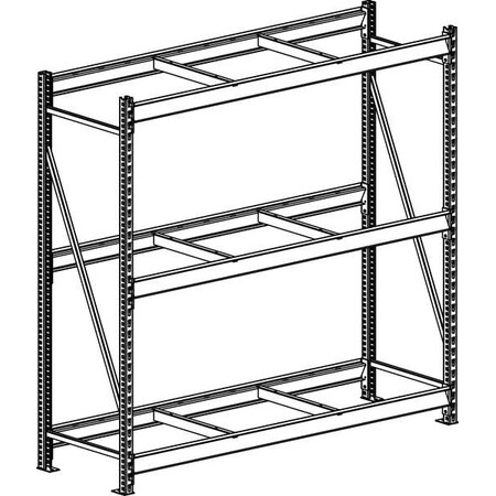 Tennsco Starter Bulk Storage Rack, 24 in D, 60 in W, 3 Shelves 6940 | Zoro