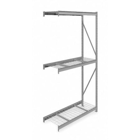 Tennsco Add-On Bulk Storage Rack, 24 in D, 60 in W, 3 Shelves 6940 | Zoro