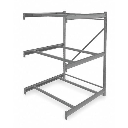 Tennsco Add-On Bulk Storage Rack, 48 in D, 48 in W, 3 Shelves 6940 | Zoro