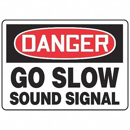Accuform Danger, Go Slow Sound Signal, 14" W x 10" H, Rectangle ...