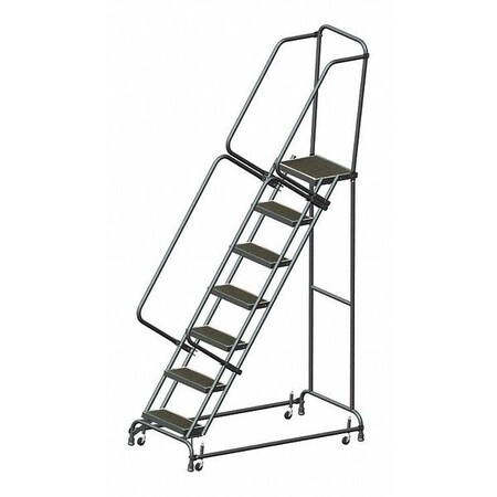 Ballymore 103" H Steel Rolling Ladder, 7 Steps, 450 lb. Load Capacity ...