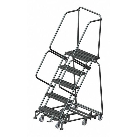 Ballymore 83" H Steel Rolling Ladder, 5 Steps, 450 lb. Load Capacity WA ...
