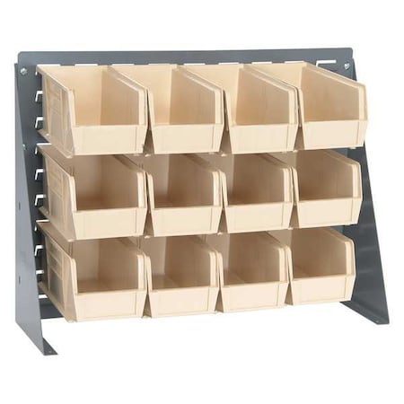 Quantum Storage Systems Steel Louvered Bench Rack, 27 in W x 1/4 in D x ...