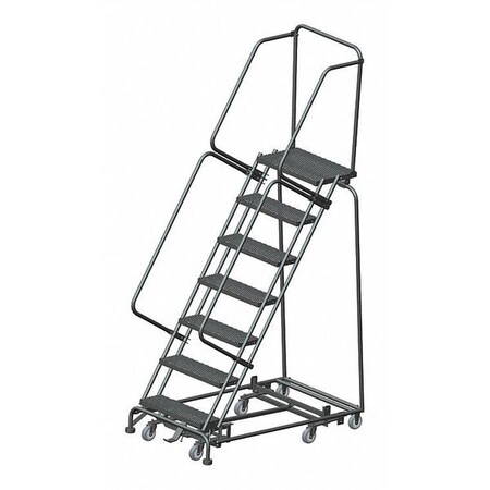Ballymore 103" H Steel Rolling Ladder, 7 Steps, 450 lb. Load Capacity ...