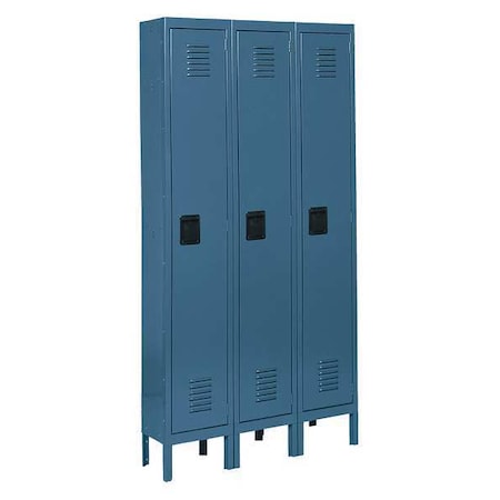 Edsal Wardrobe Locker, 36" W, 12" D, 78" H, (3) Wide, (3) Openings ...