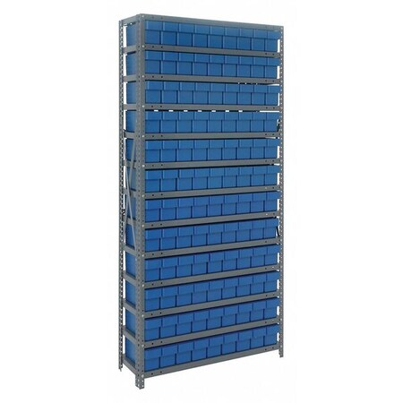 Quantum Storage Systems Steel Bin Shelving, 36" W x 75" H x 18" D, 13 ...