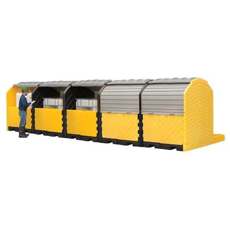 Ultratech Covered Five IBC Containment Unit, 375 gal Spill Capacity ...