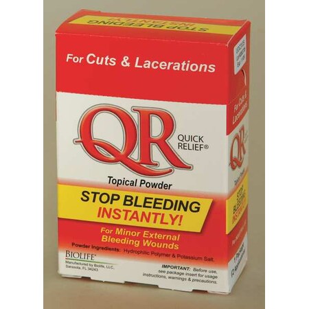 Quick Relief Blood Stopper Powder Kit, Z28UOC351S | Zoro