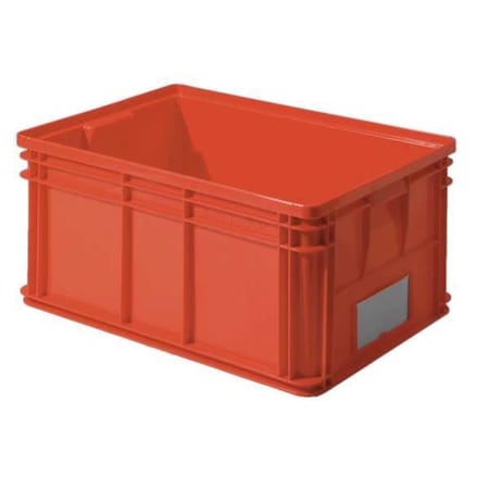 Ssi Schaefer Straight Wall Container, Red, High Density Polyethylene, 2 ...