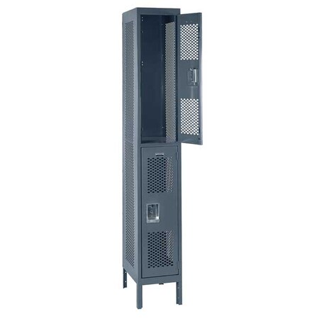 Edsal Wardrobe Locker, 12" W, 12" D, 78" H, (1) Wide, (2) Openings ...