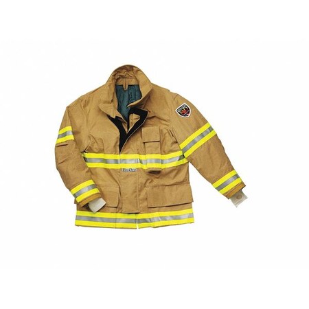 Fire-Dex Turnout Coat, Red/Silver, L, PBI/Matrix TCCJPBISAXR32LG | Zoro