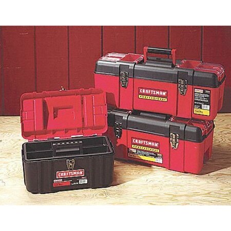 Craftsman Portable Tool Box, Red/Black, Plastic 9-59317 | Zoro