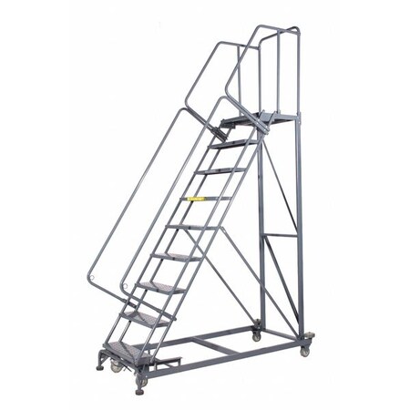 Ballymore 123" H Steel Safety Rolling Ladder, 9 Steps, 800 lb. Load ...