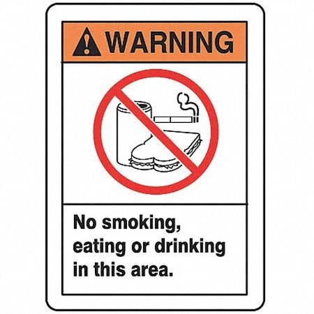 Accuform Warning No Smoking Sign, 14" Height, 10" Width, Aluminum ...