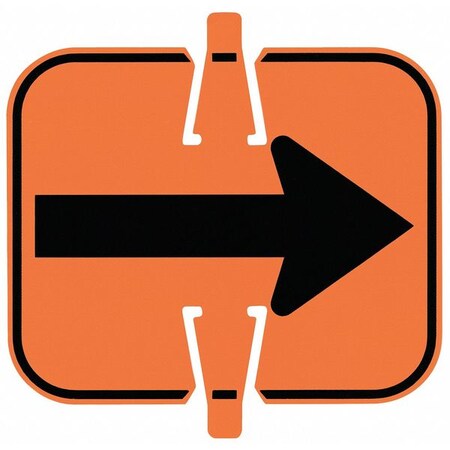 Tapco Traffic Cone Sign, 10" Height, 12-3/4" Width 535-00060 | Zoro