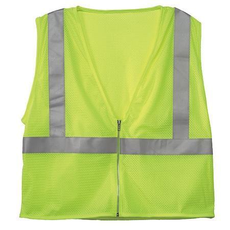 Kishigo 3XL Class 2 High Visibility Vest, Lime 1089-3X | Zoro