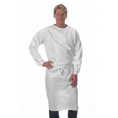 Lakeland Disposable Sleeve Apron, Tyvek(R), Serged, 5.5 mil, 45 in ...