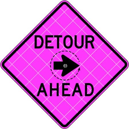 Eastern Metal Signs And Safety Detour Traffic Sign, 36 in H, 36 in W ...