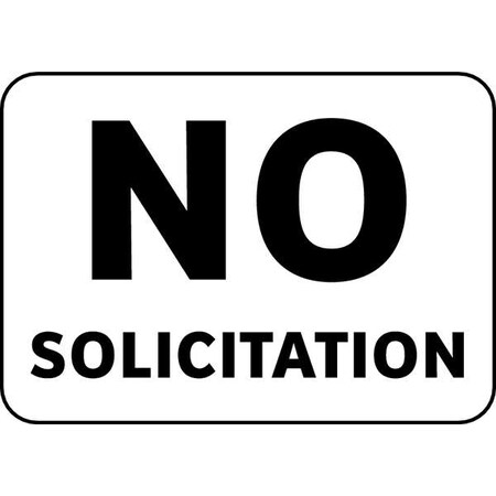 Electromark No Solicitation, 20 in W x 14 in H, Aluminum S1351A14 | Zoro