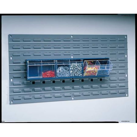 Akro-Mils Steel Louvered Panel, 18 in W x 5/16 in D x 20 in H, Gray ...