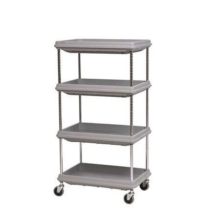 Metro Utility Cart with Deep Lipped Plastic Shelves, Polymer, Raised, 2 ...