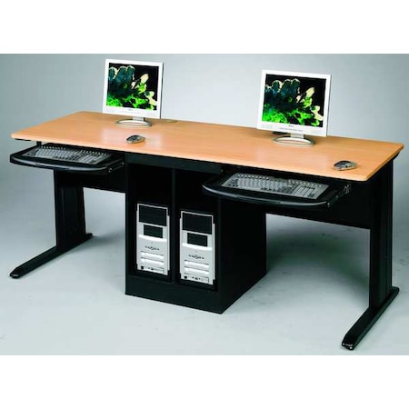 BALT Workstation Desk, 24" D, 72" W, 29" H, Teak, PVC (89844) | Zoro