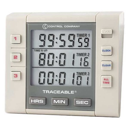 Traceable Alarm Timer, 3 Channel, 5000 | Zoro