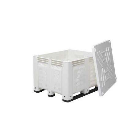 Zoro Select White Bulk Container, High Density Polyethylene, 48 in L ...