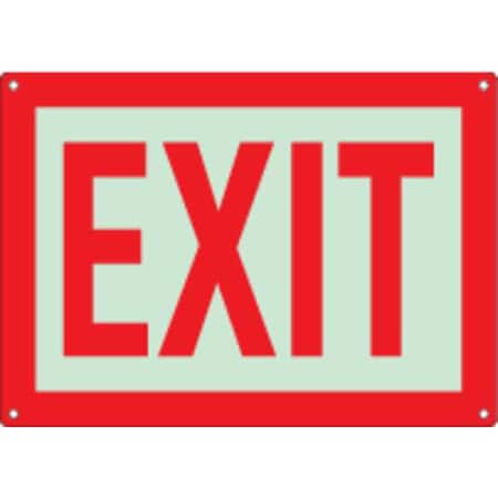 Electromark Exit Sign, English, 14 in W, 10 in H, Fiberglass, Red ...
