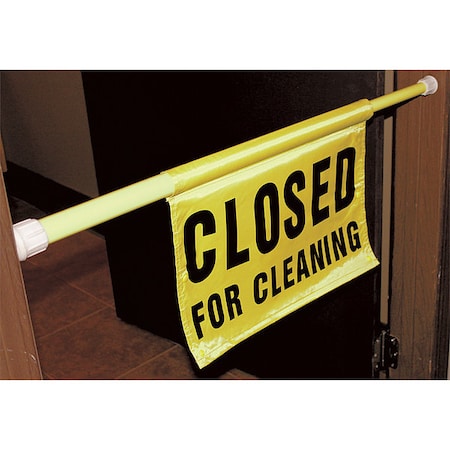 Impact Door Barricade Sign, 11-5/16" Height, 30 to 44" Width, Vinyl ...