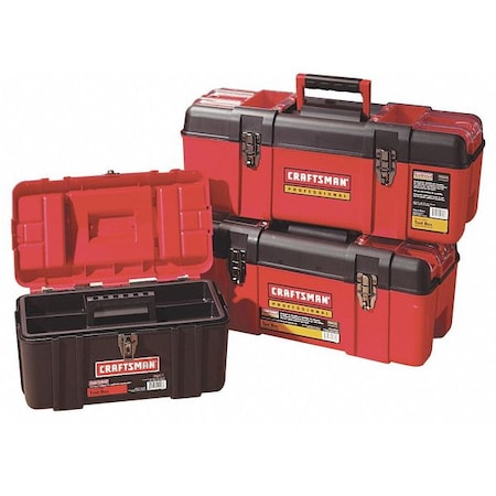 Craftsman Portable Tool Box, Red, Plastic 9-59326 | Zoro